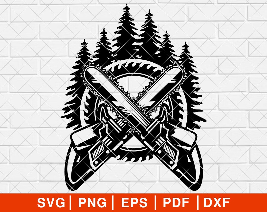 Chainsaw Scene SVG PNG, Chainsaw Svg, Chainsaw Lumberjack Scene Svg ...