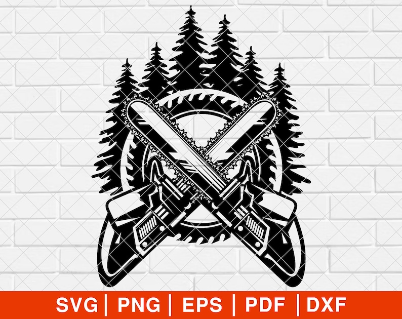 Chainsaw Scene SVG PNG, Chainsaw Svg, Chainsaw Lumberjack Scene Svg ...