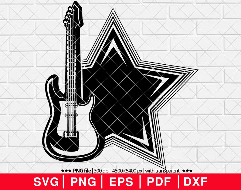 Guitar Music Note Svg, Guitar Svg, Music Svg, Music Note Svg, Music ...