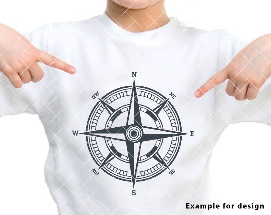 Compass SVG, Compass and Forest Svg, Nature Svg, Compass Svg, Adventure ...