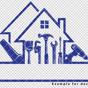 House Repair Builder SVG PNG, House Repair Svg, Repair Tools Svg ...