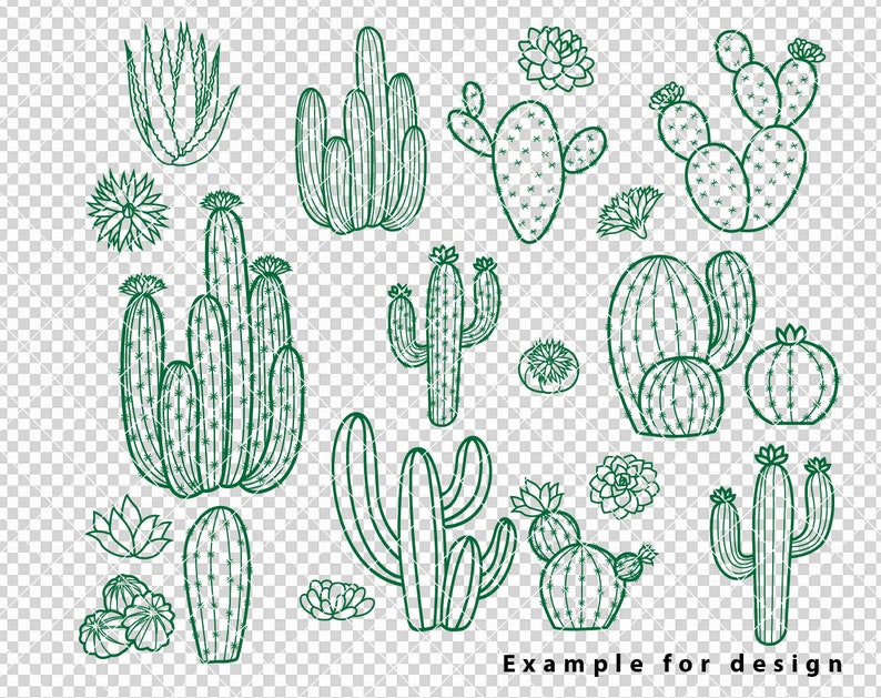 20 Cactus SVG Bundle, Cactus Flower Svg, Cactus Svg, Cute Cactus Svg ...