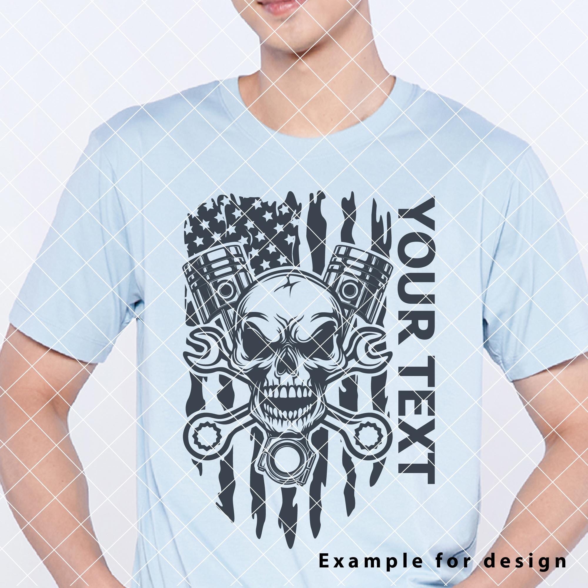 US Skull With Repair Tools Svg, Png, Repair Tools Svg, Skull Svg, Tools ...