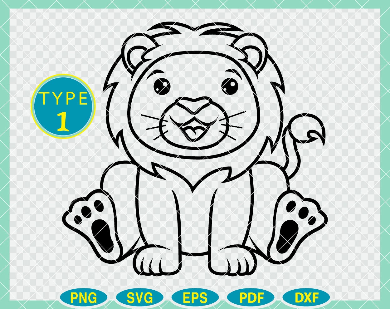 Cute Lion SVG Baby Lion Svg Cute Animal Svg Lion Face Svg - Etsy