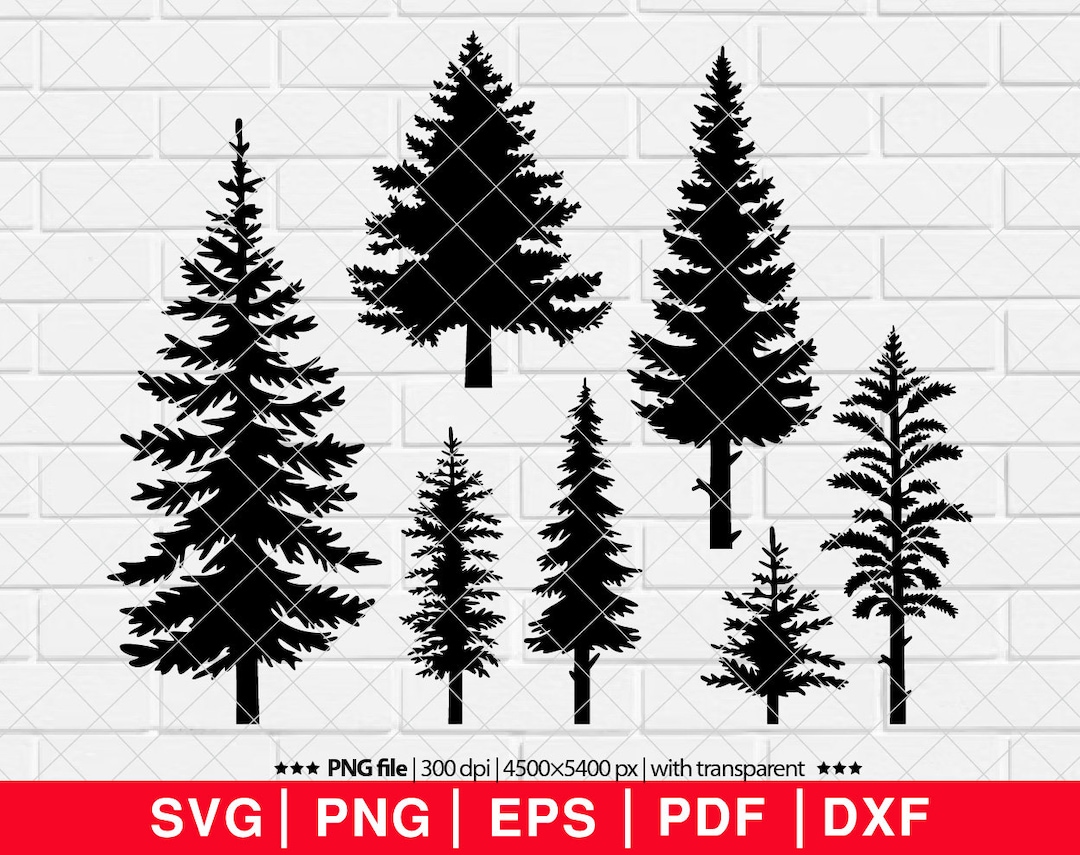 Pine Trees SVG Bundle, Forest Svg, Trees Line Svg, Christmas Tree Svg ...