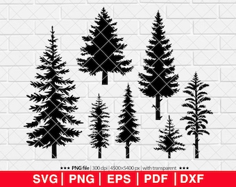Forest Tree Line SVG, Pine Trees Svg, Forest Svg Bundle, Tree Line Svg ...