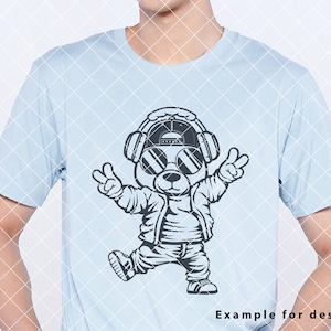 Hip Hop Teddy Bear SVG, Teddy Bear Sunglasses Svg, Cool Teddy Svg ...