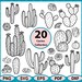 20 Cactus SVG Bundle, Cactus Flower Svg, Cactus Svg, Cute Cactus Svg ...