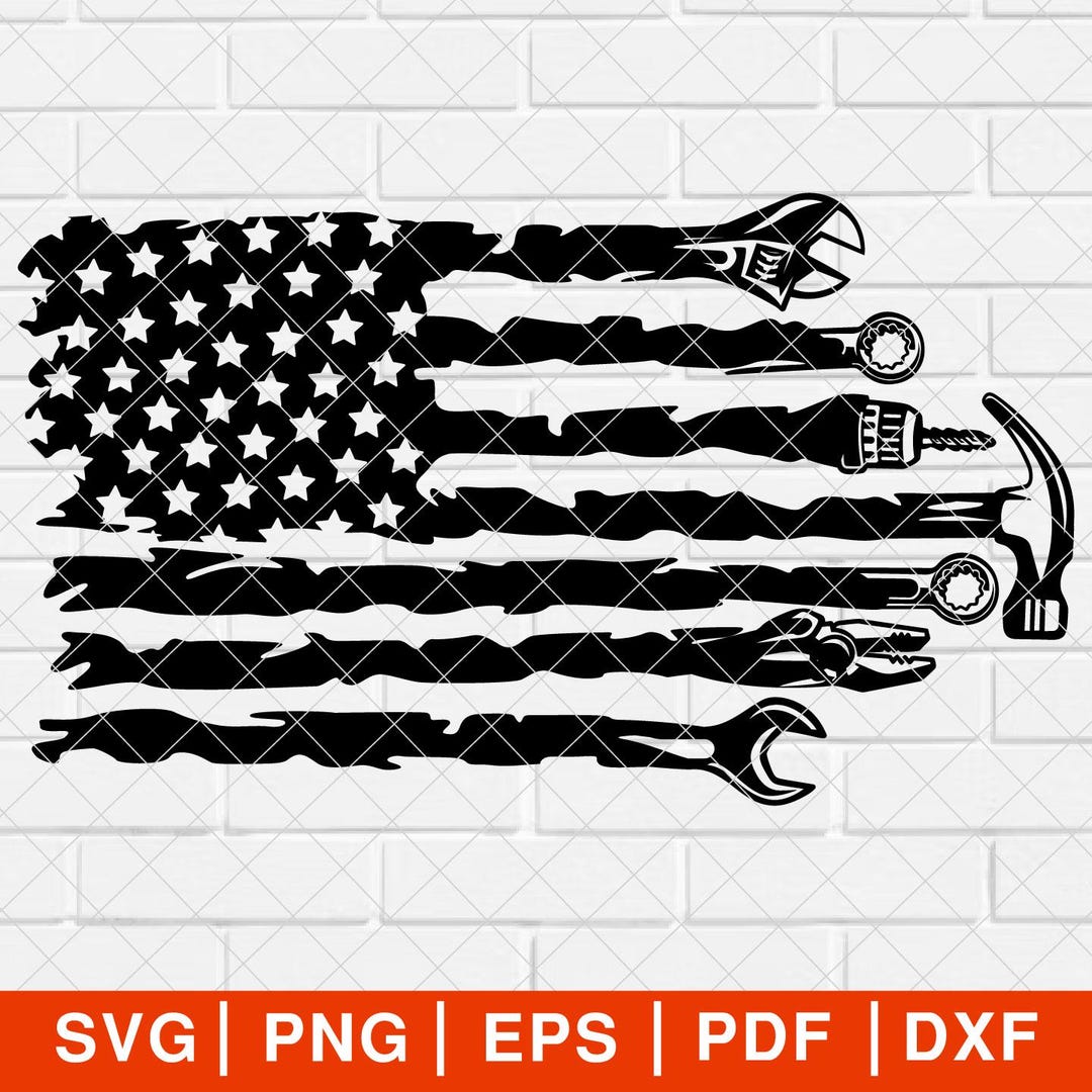 US Flag Tools SVG, Repair Tools Svg, Mechanic Svg, Wrench Svg, Handyman ...