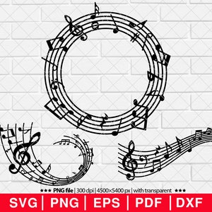 Music Notes SVG Bundle, Music Svg, Musical Notes Svg, Musical Notes ...