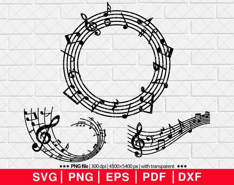 Music Notes SVG Bundle, Music Svg, Musical Notes Svg, Musical Notes ...