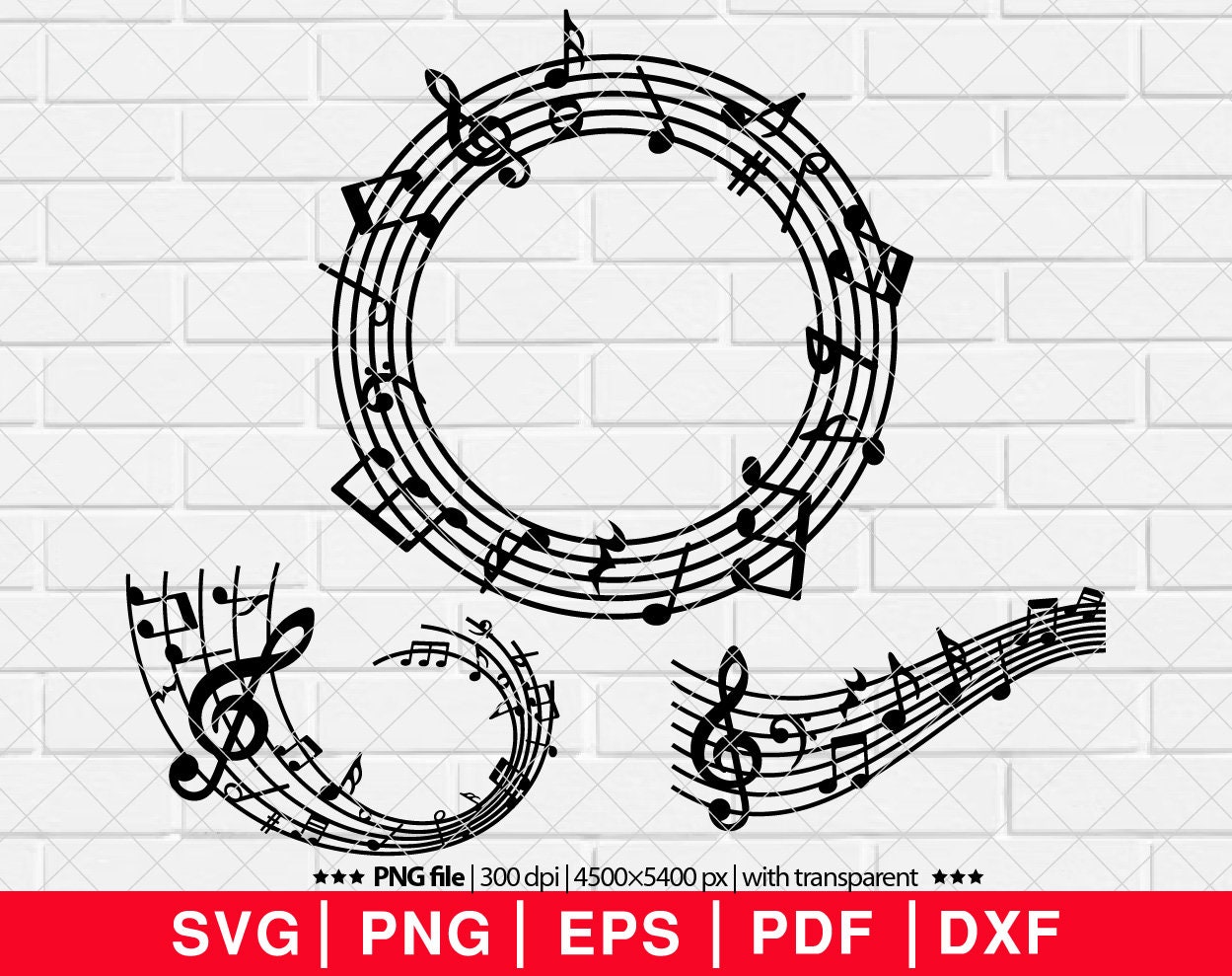 Music Notes SVG Bundle, Music Svg, Musical Notes Svg, Musical Notes ...