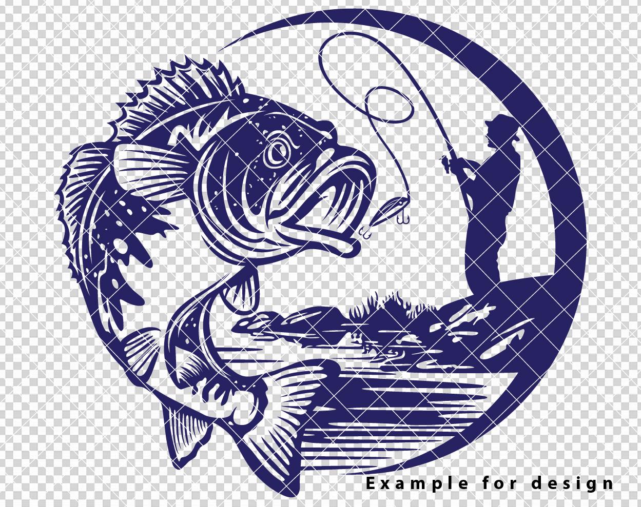 Fisherman Catching Fish SVG, Bass Fishing Svg, Fishing Svg, Bass Fish ...
