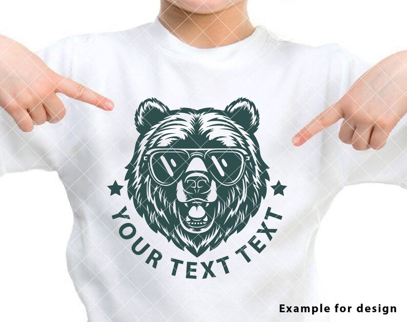 Bear With Sunglasses Svg, Bear Wearing Glasses Svg, Grizzly Bear Svg ...
