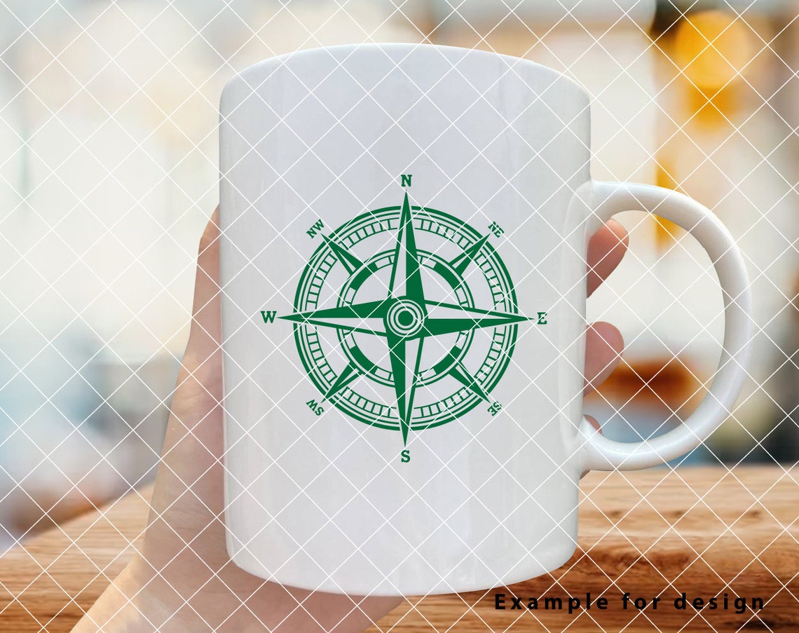 Compass SVG, Compass and Forest Svg, Nature Svg, Compass Svg, Adventure ...