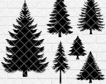 Forest Tree Line SVG, Pine Trees Svg, Forest Svg Bundle, Tree Line Svg ...