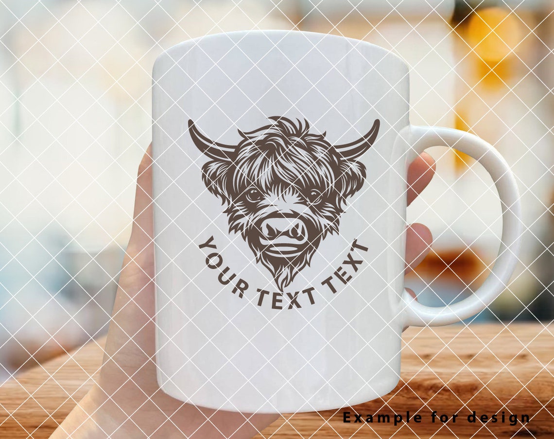 Cute Highland Cow Sitting SVG, Baby Highland Cow Svg, Highland Cow ...