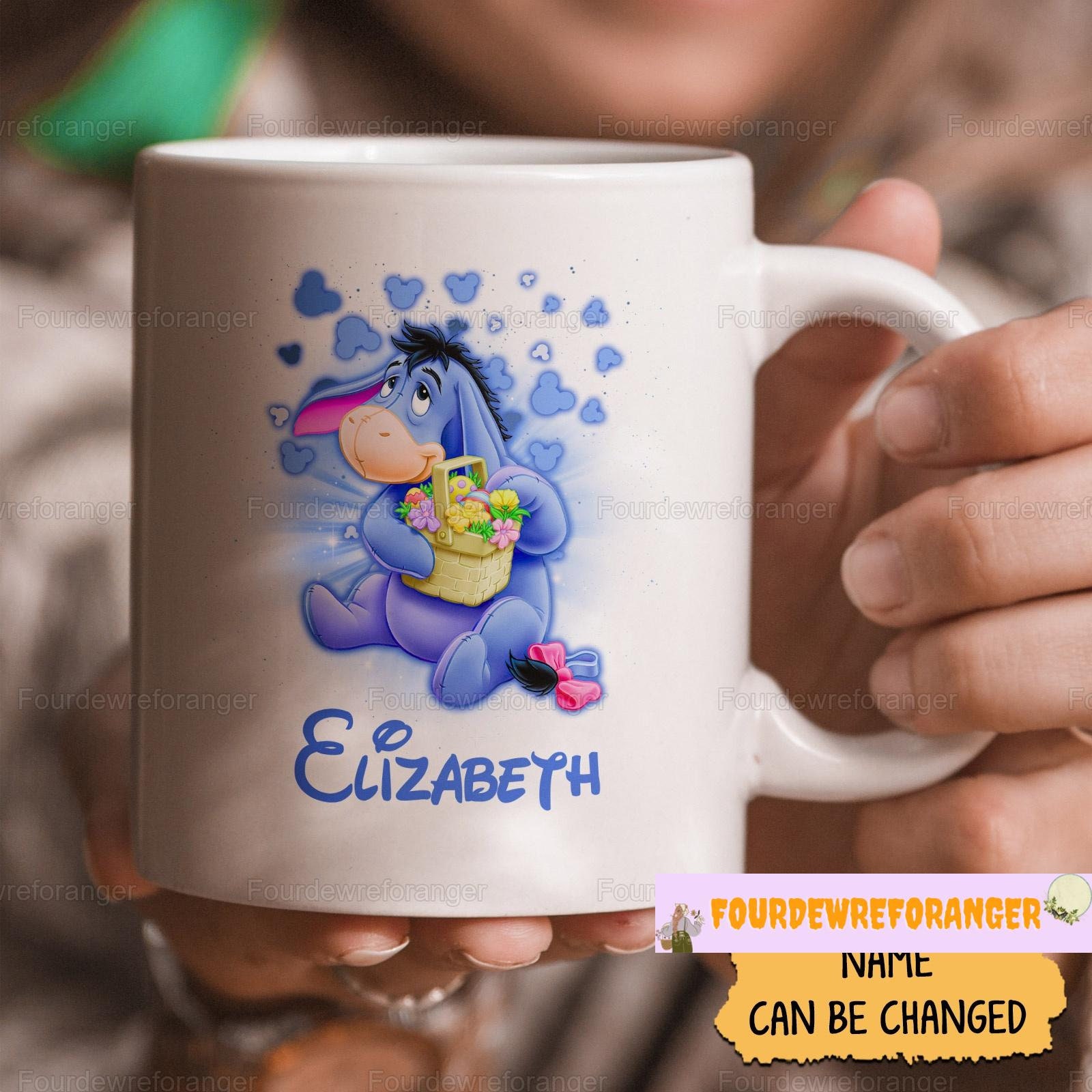 Christmas Personalized Eeyore Mugs, Winnie The Pooh Mug, Eeyore Travel ...