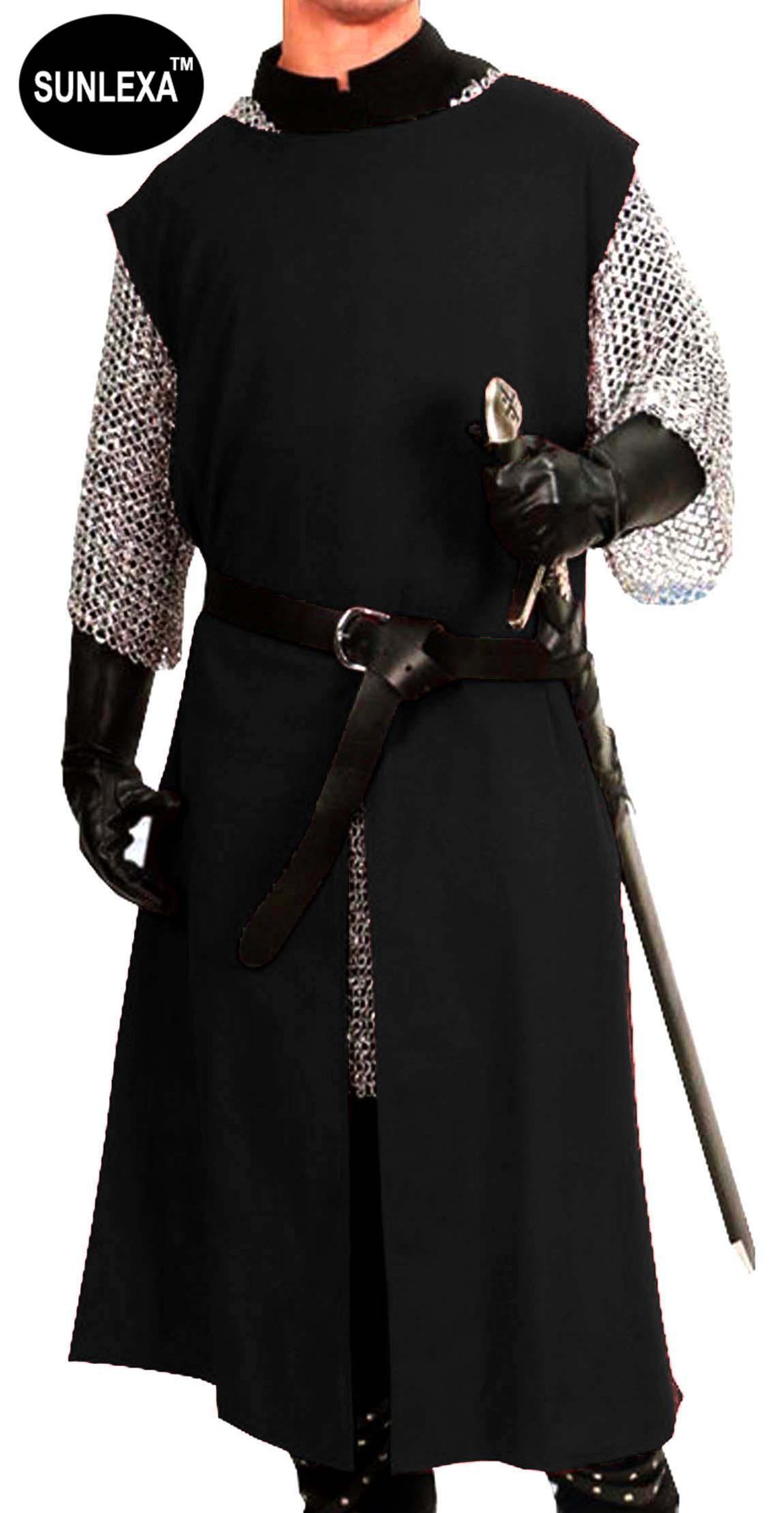 SUNLEXA Medieval Tunic Viking Tunic Knight Tunic Halloween Costume ...