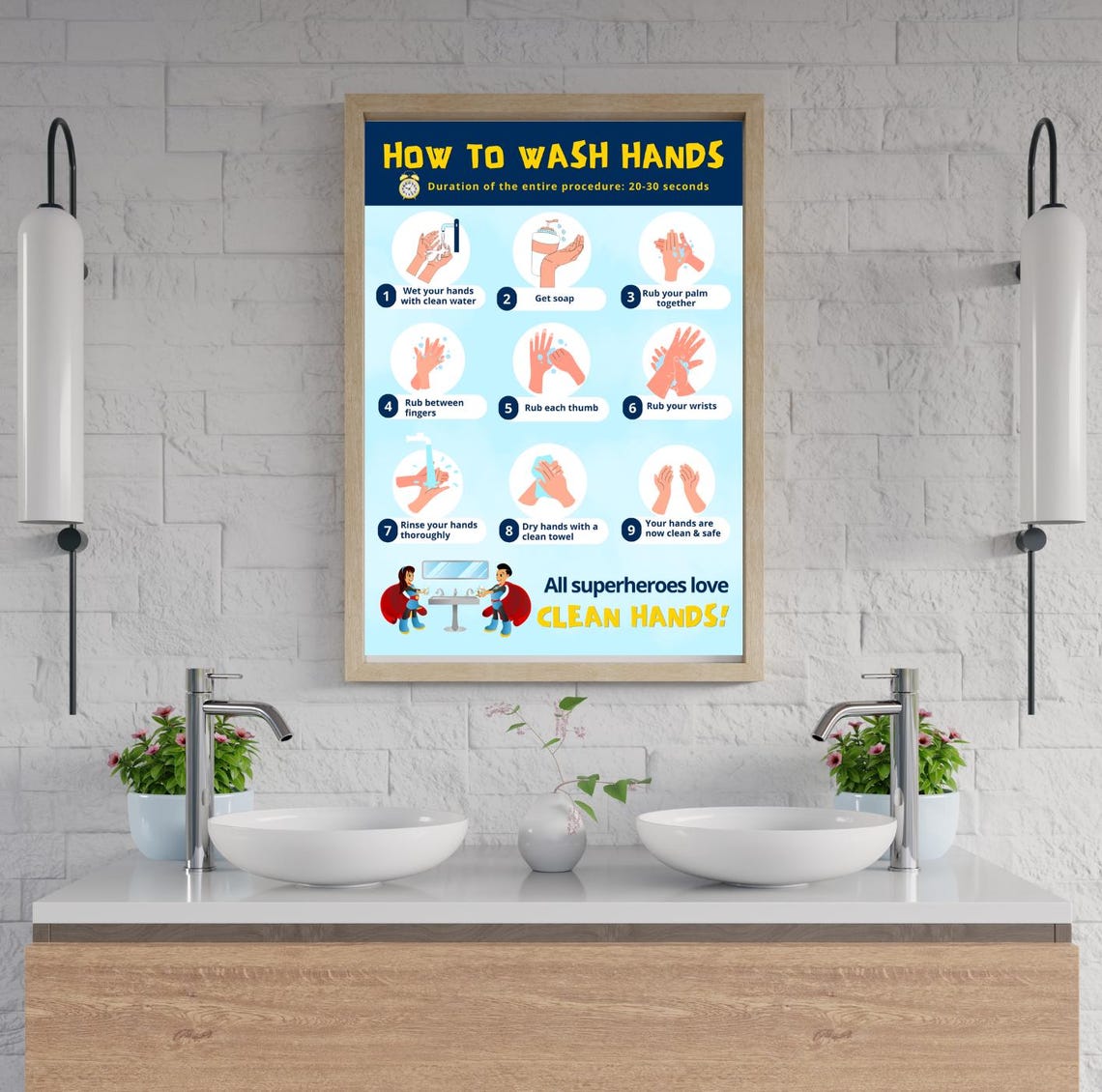 Printable Handwashing Guide – Easy-to-follow Steps for Proper Hand ...