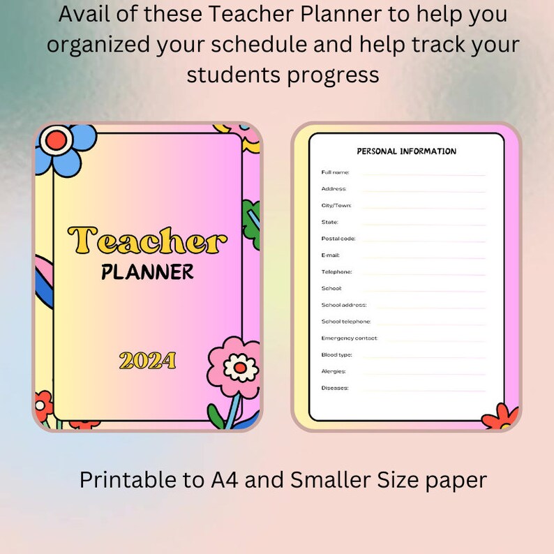 25 Pages Teacher Planner 2024 - Etsy