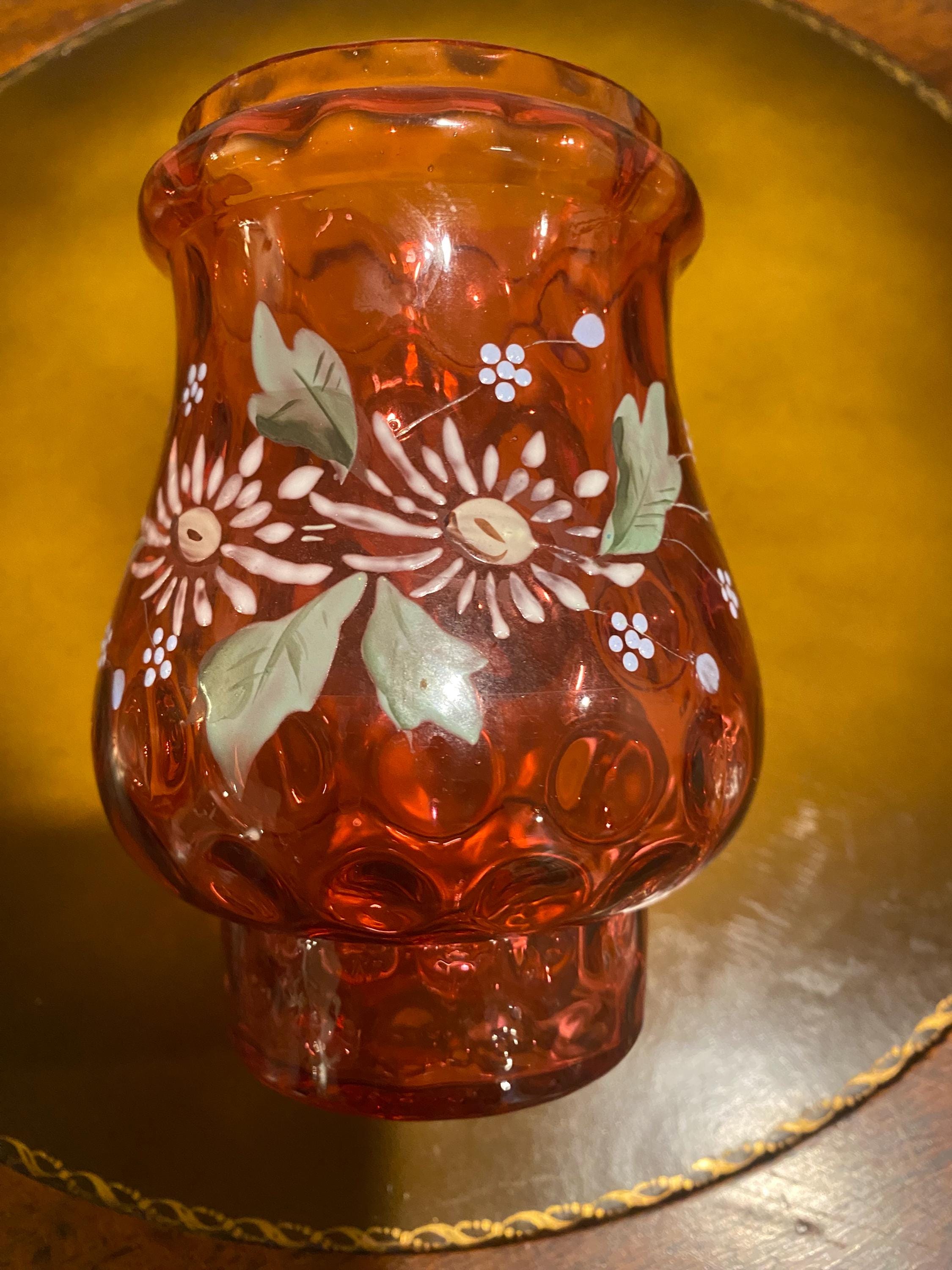 Antique Pickle Castor Jar - Cranberry Glass With Tongs, W/lid - 12 ...