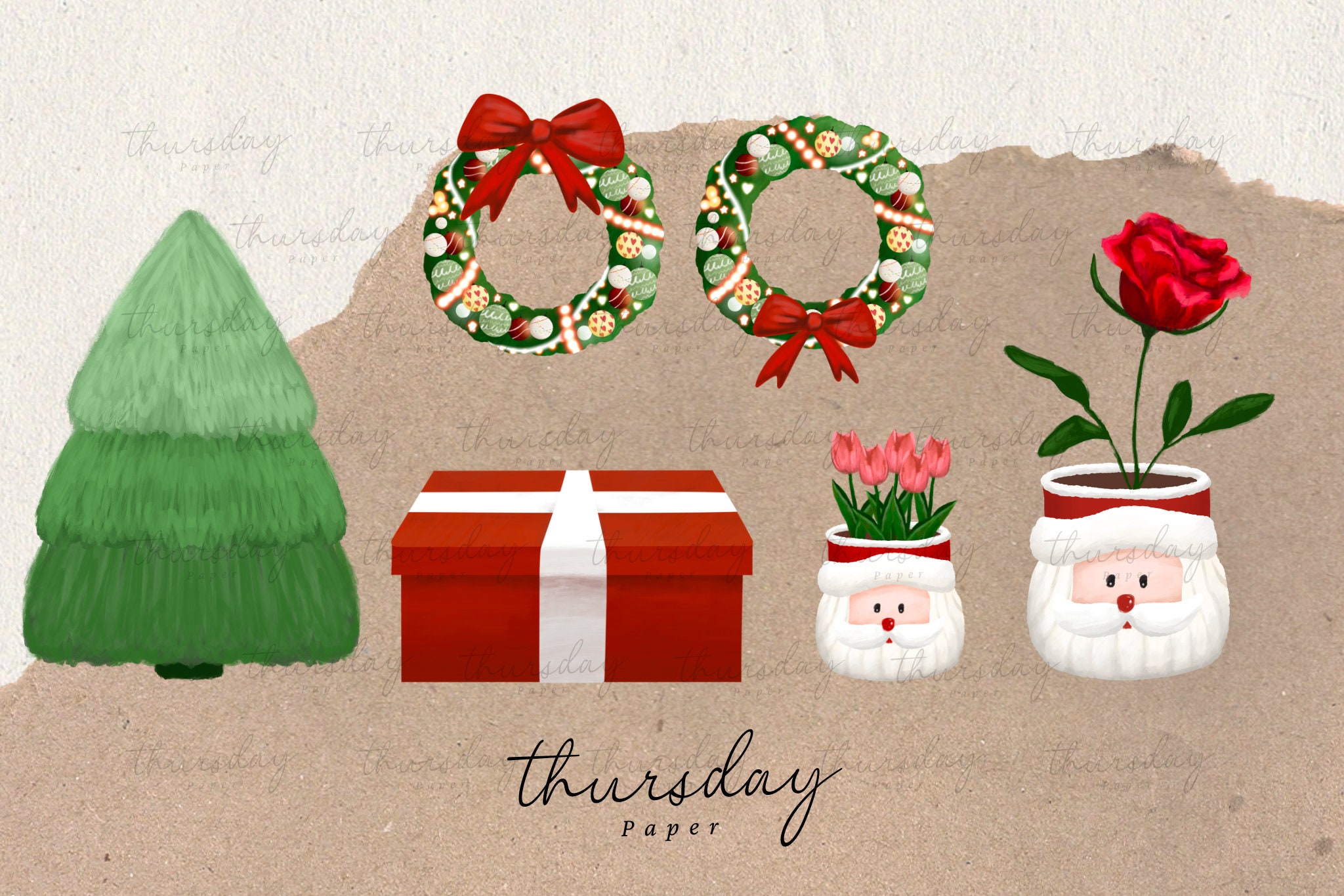 Christmas Clipart Christmas Design Bundle Png Art Bundle - Etsy