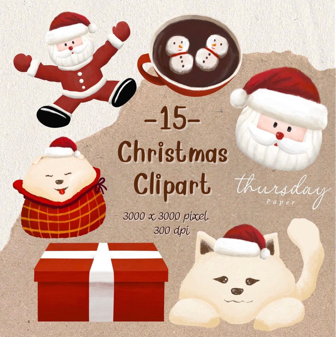 Christmas Clipart Christmas Design Bundle Png Art Bundle - Etsy
