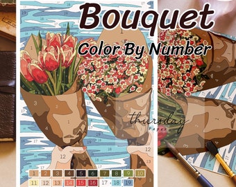 Color by Number, Paint by Number, Paint Number Adult, Coloring Numbered ...