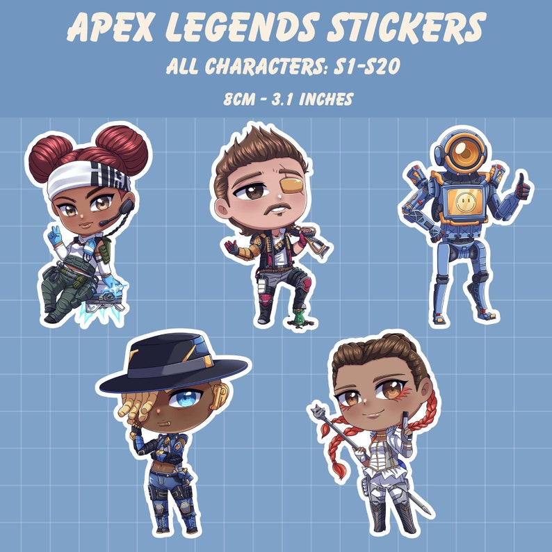 Apex Legends Chibi Stickers: Waterproof Vinyl Decals - Etsy