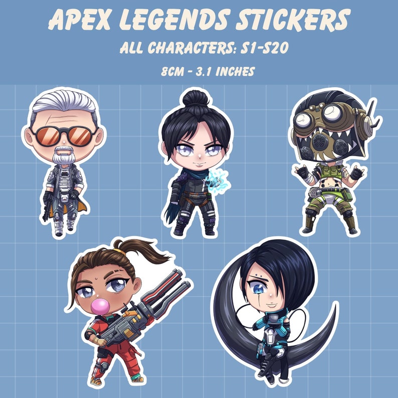 Apex Legends Chibi Stickers: Waterproof Vinyl Decals - Etsy