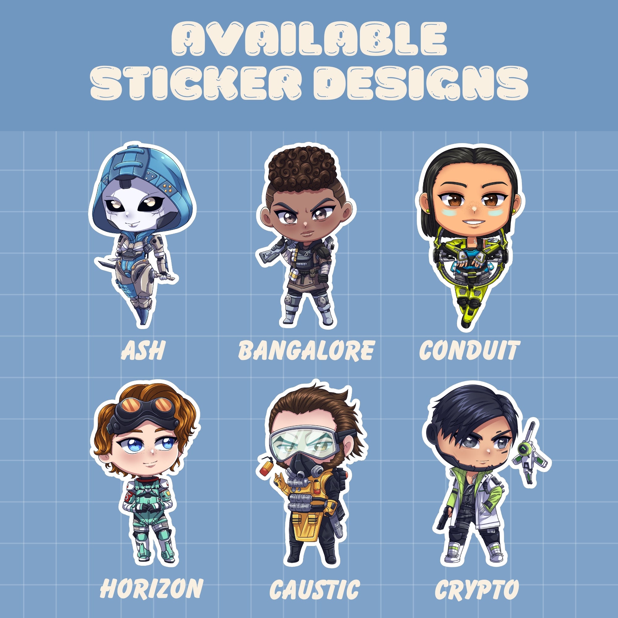 Apex Legends B Grade Sticker Pack - Pack of 5 - Mystery Box - Vinyl ...