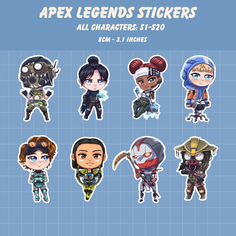 Apex Legends Chibi Stickers: Waterproof Vinyl Decals - Etsy