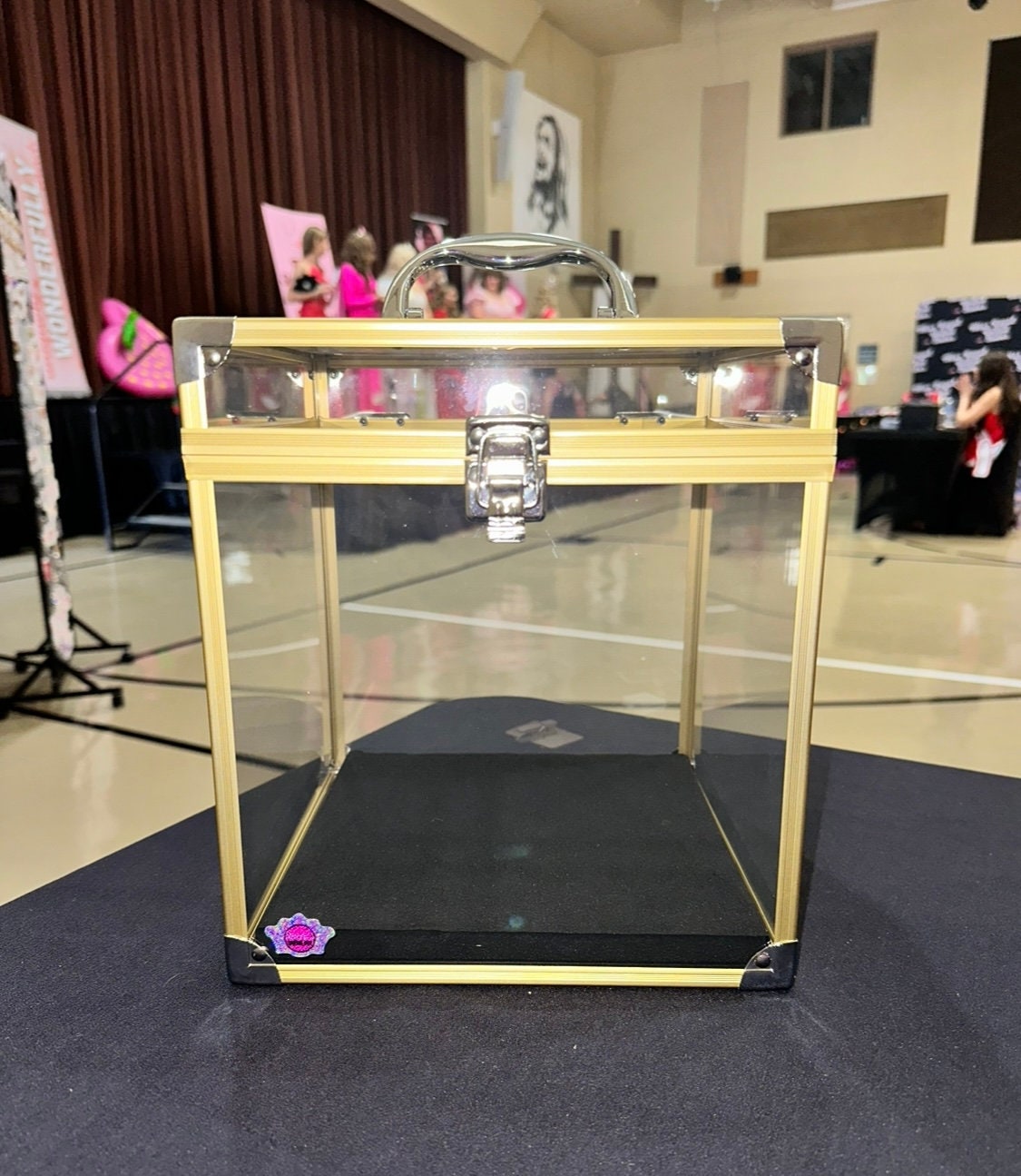 Large Pageant Crown Box Tiara Display Travel Display Train Case Purse ...