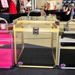 Large Pageant Crown Box Tiara Display Travel Display Train Case Purse ...