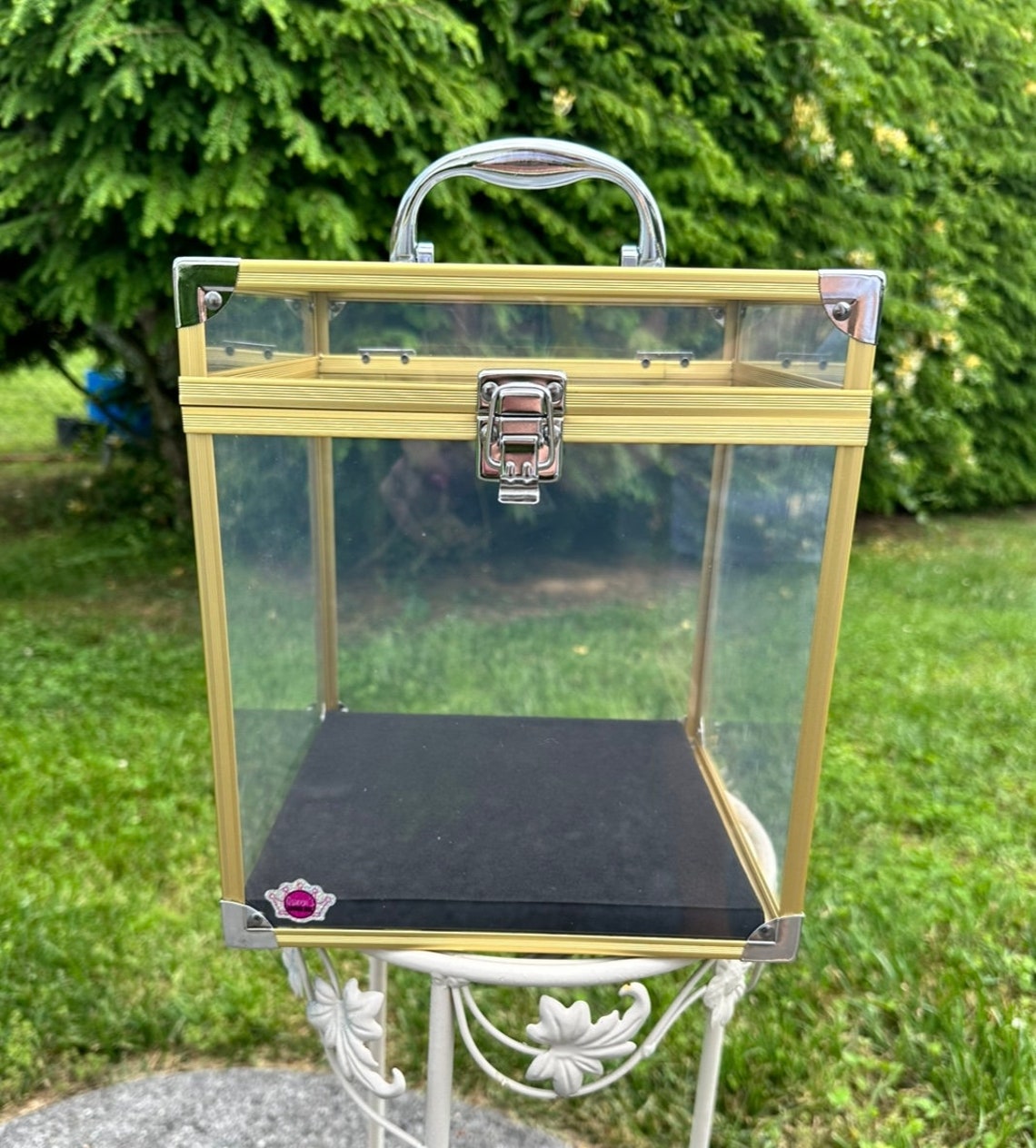 Large Pageant Crown Box Tiara Display Travel Display Train Case Purse ...