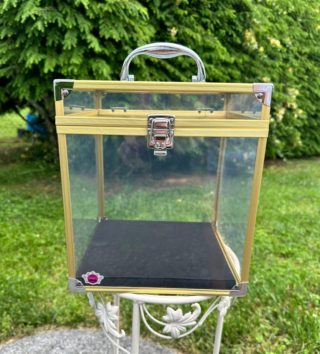 Large Pageant Crown Box Tiara Display Travel Display Train Case Purse ...