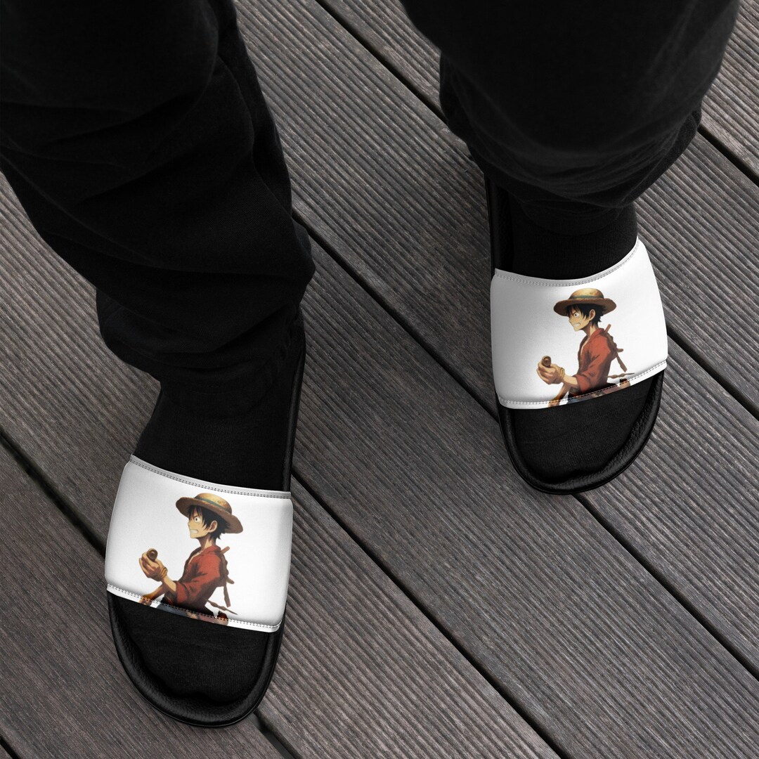 One-piece Men's Slides Anime One Piece Luffy Straw Hat - Etsy