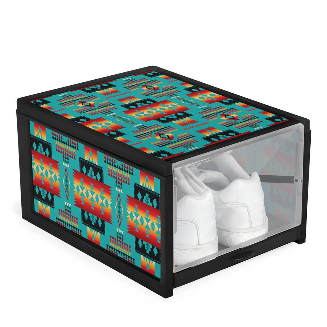 Blue Native Tribes Pattern Native American Shoe Organizer - Etsy