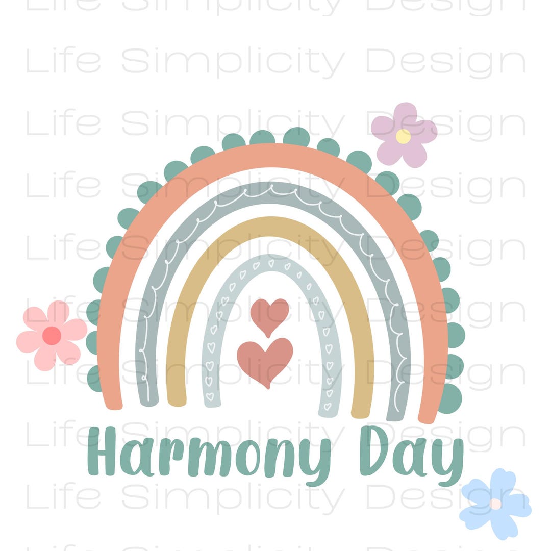 Harmony Day Rainbow SVG PNG: Inclusive School Design (digital Download ...