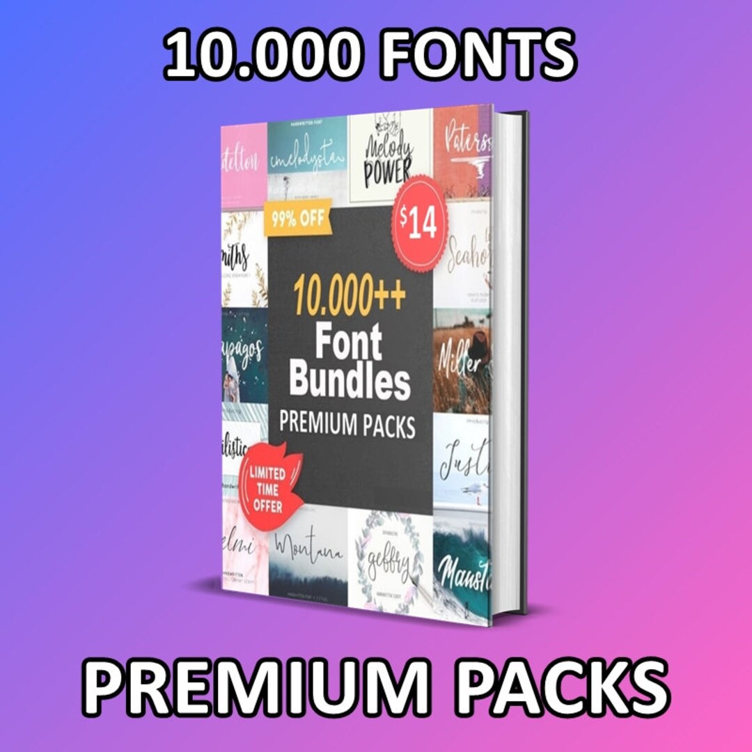 10000 Ultimate Fonts Exclusive Bundle Collection fresh - Etsy