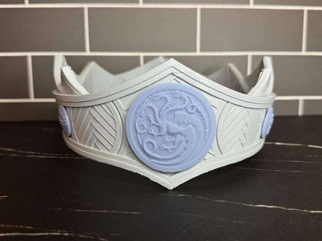 3D Printed Targaryen Crown With Sigils - Game of Thrones Inspired - Etsy