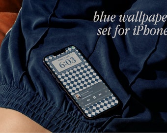 Light Blue iPhone Ios16 Wallpaper Bundle, Blue Lock Screens, 50 HD ...