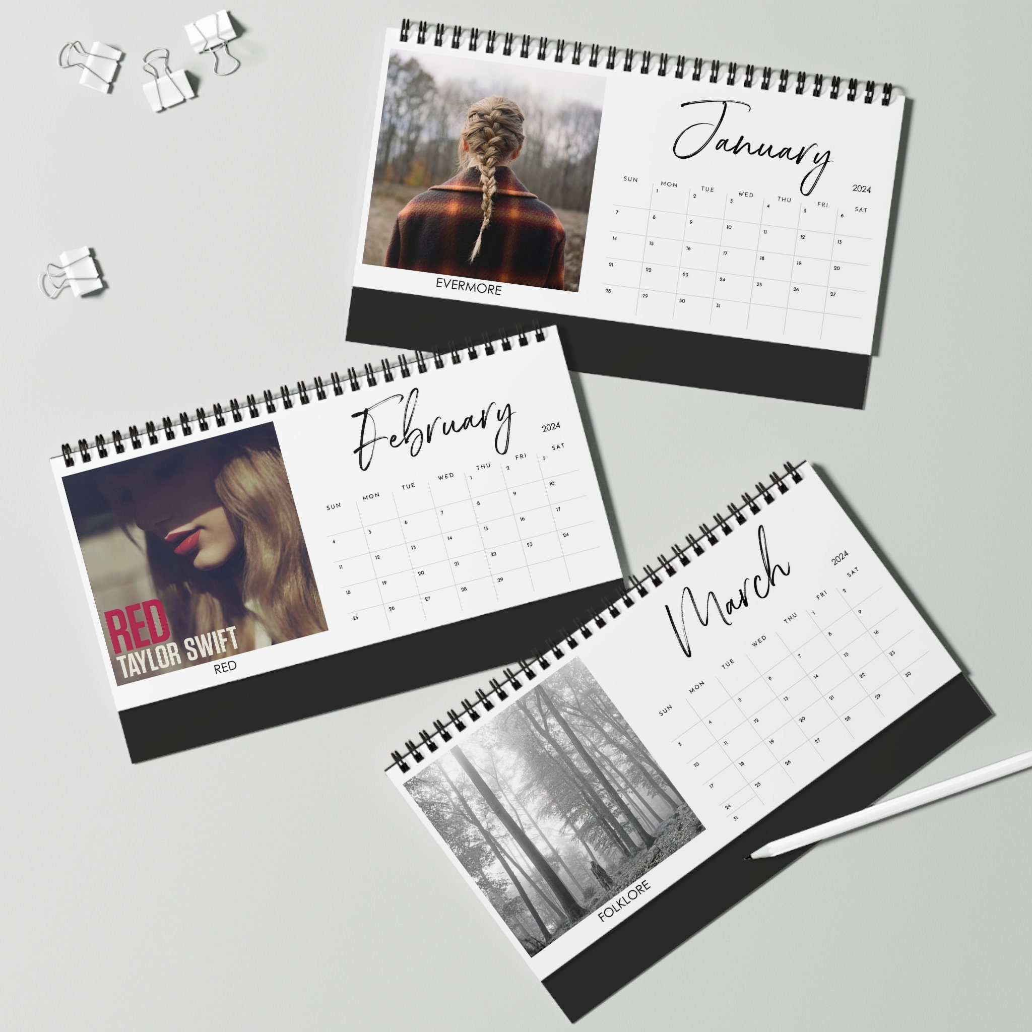 Taylor Calendar 2024 Desk Calendar, Taylor Album, The Eras Tour Merch ...