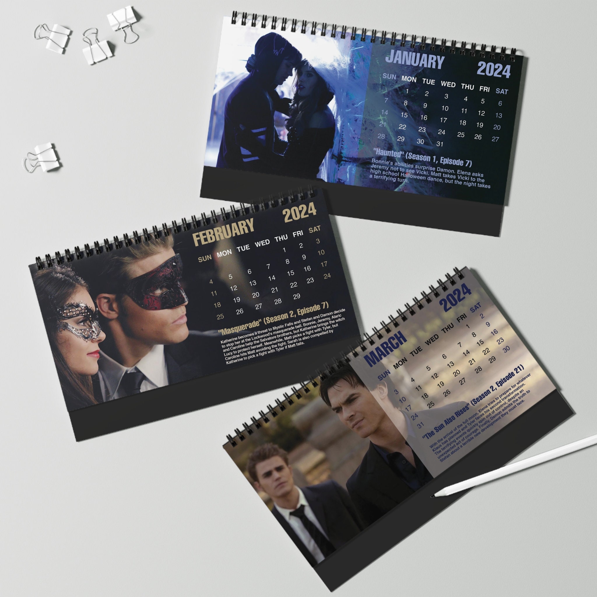 2024 Vampire Diaries Desk Calendar, 2024 Desk Calendar sold by Mildred ...