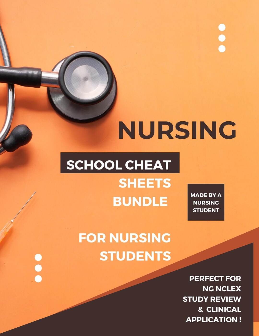PDF Nursing School Cheat Sheet Bundle - Etsy