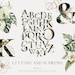 Tropical Alphabet & Numbers Watercolor Clipart Tropical Flowers and ...