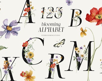 Spring Wildflower Clipart Watercolor Meadow Tiny Flowers - Etsy