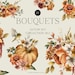 Watercolor Autumn Bouquet Clipart Fall Flowers Bright Autumn Floral ...