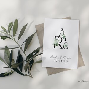 Watercolor Foliage Greenery Alphabet Clipart Letters and Numbers ...